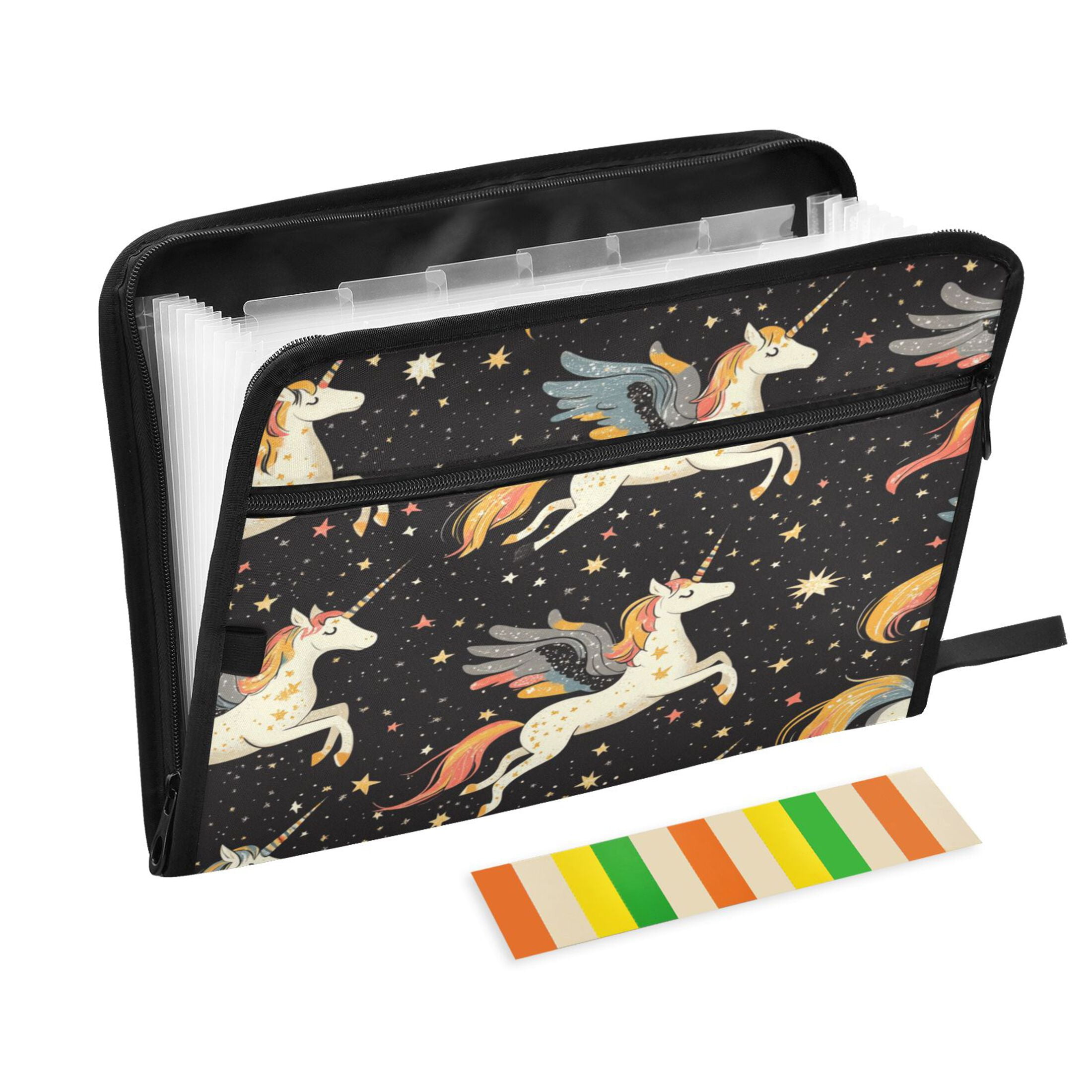 Accordion File Organizer with Zip Closure 13 Pockets Expanding File ...