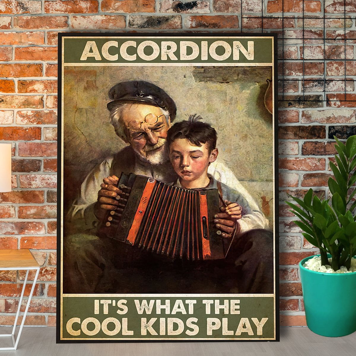 Accordion It'S What The Cool Kids Play Poster No Frame Wrapped Full ...