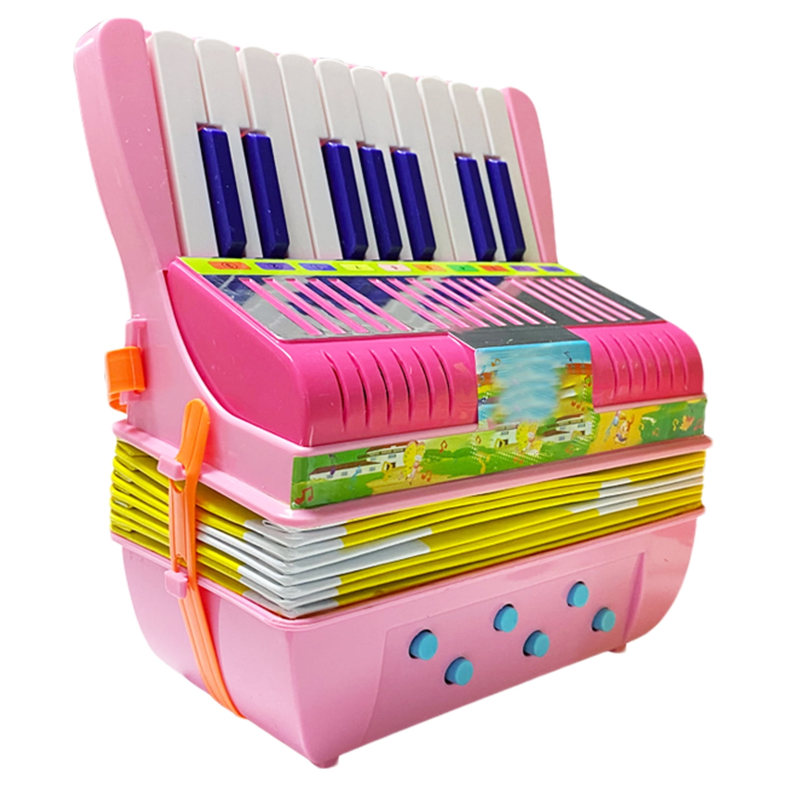 Accordion for Kids | Small 17 Keys Button Accordion 6Bass Accordion Toy ...