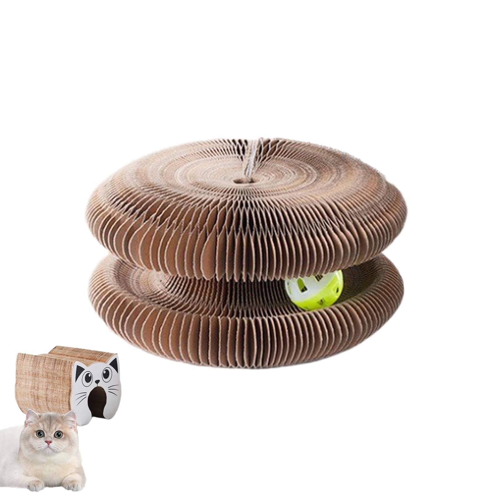 Accordion Physical Exercise for Indoor Cat, Interactive Foldable Cats ...