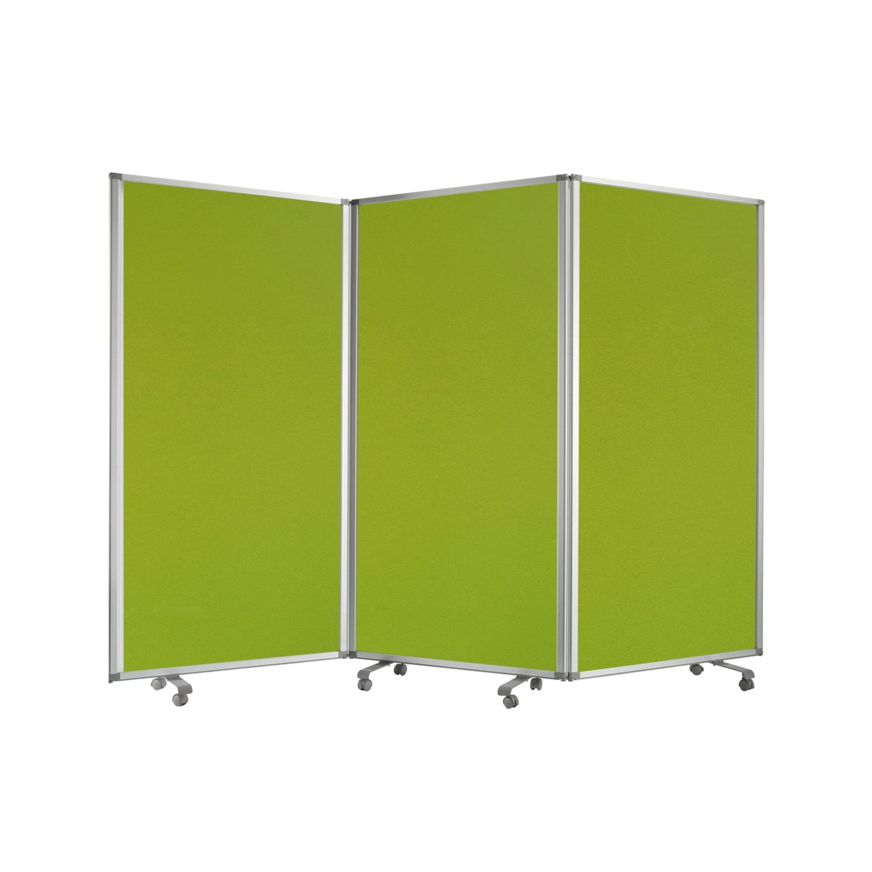Contemporary Freestanding 3 Panel Olive Screen Room Divider With ...
