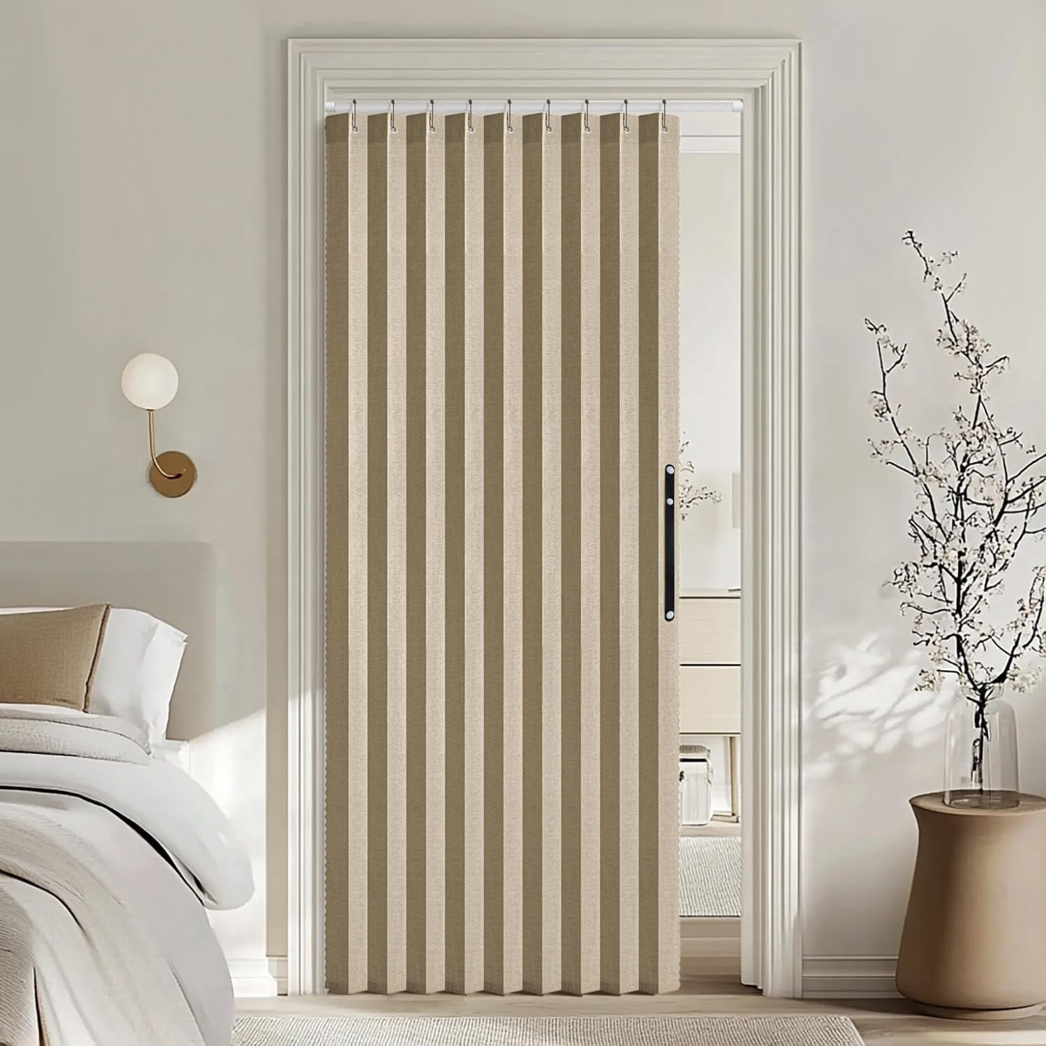 Accordion Style Magnetic Folding Door Curtains for Doorways/Closet ...