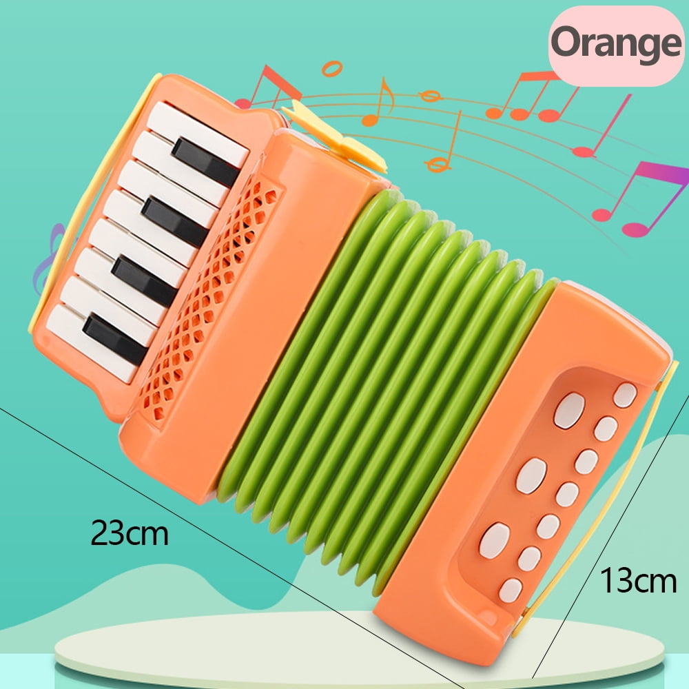 Accordion Toy 10 Keys 8 Bass Accordions for Kids Musical Instrument ...