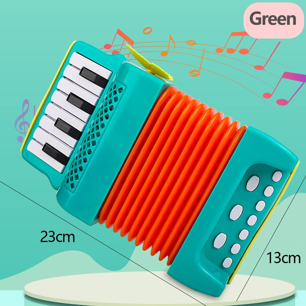 Accordion Toy 10 Keys 8 Bass Accordions for Kids Musical Instrument ...