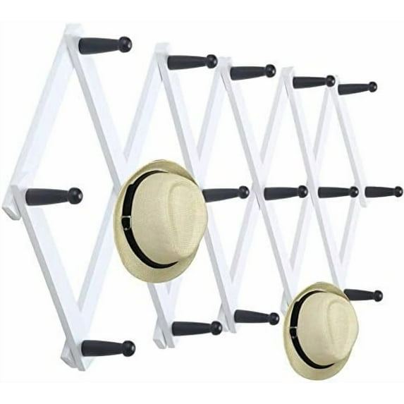 Accordion Wall Hanger,Expandable Wooden Coat Rack Wall Mounted ...