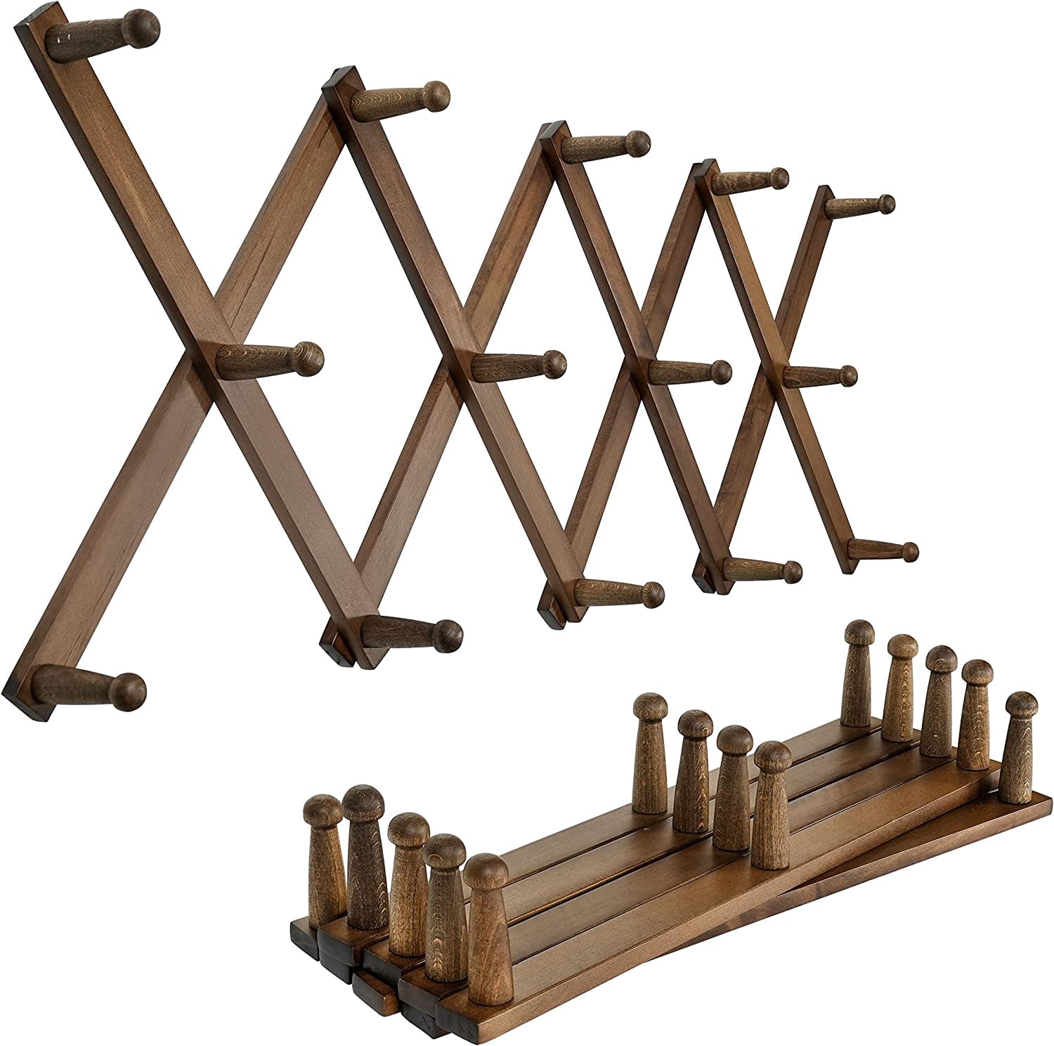 Accordion Wall Hanger, Pack of 2, Modern Expandable Coat Rack Wall ...