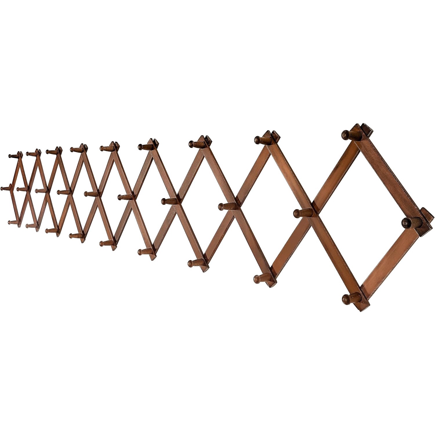 Accordion Wall Hanger with 28 Hooks, Modern Expandable Coat Rack Hat ...