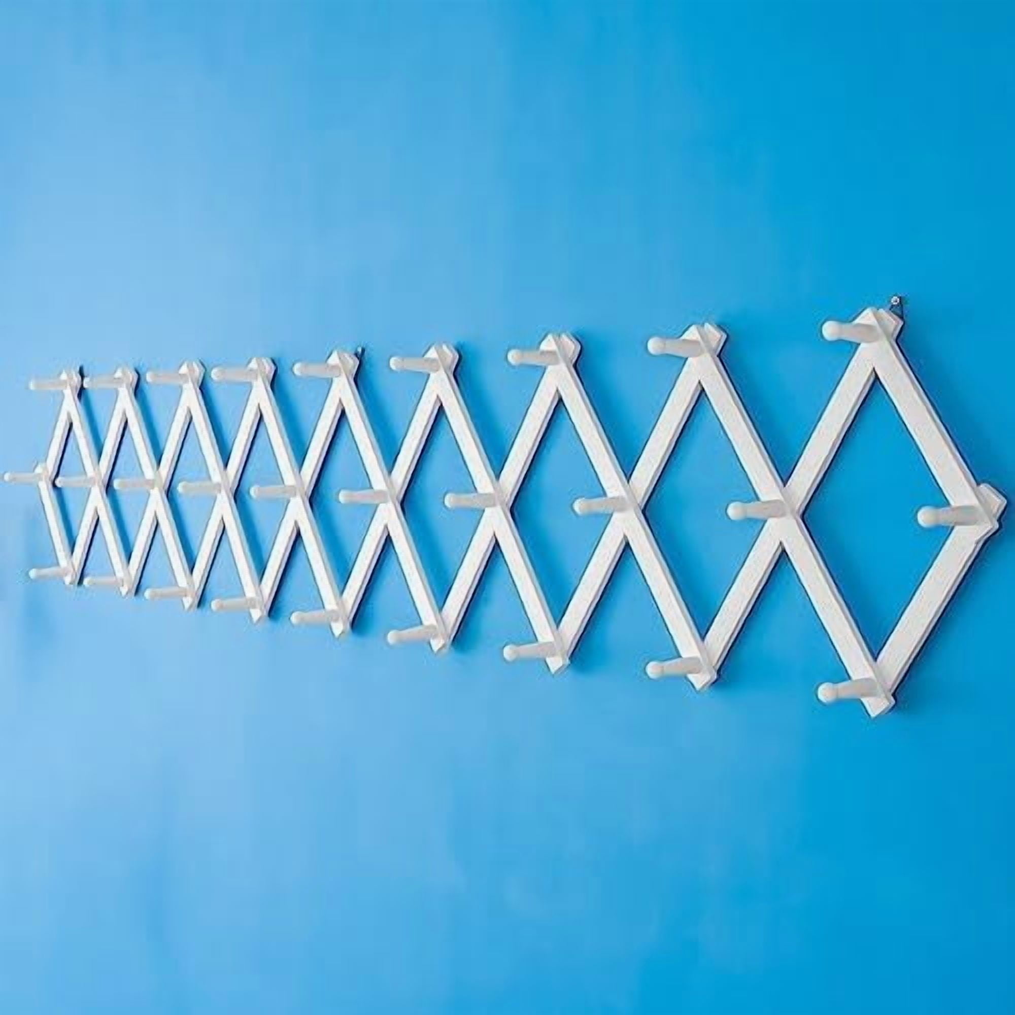Accordion Wall Hanger with 28 Hooks, Modern Expandable Coat Rack Hat ...