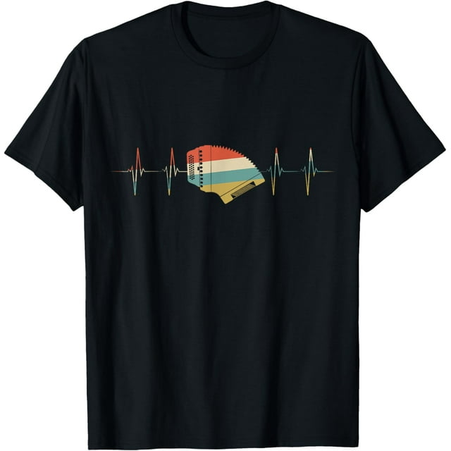Accordionist Heartbeat Retro ECG EKG T-Shirt - Walmart.com