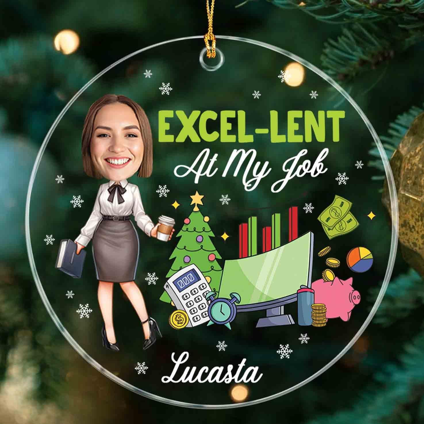 Accountant #1 Glass Christmas Ornament, Customized, Keepsake for Mother ...
