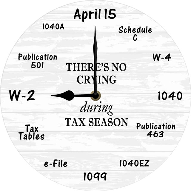 Accountant Clock Tax Season Wall Clock Funny Accounting Tax Accountant ...