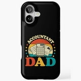 Accountant Dad Retro Bookkeeper Funny Fathers Day Quote Case with ...