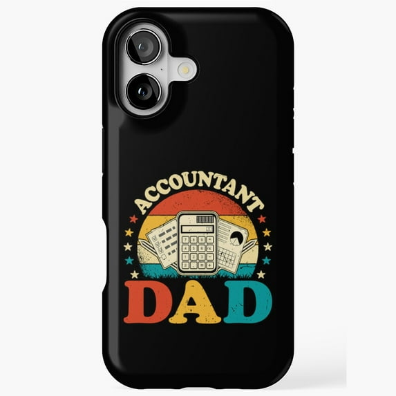 Accountant Dad Retro Bookkeeper Funny Fathers Day Quote Case with ...