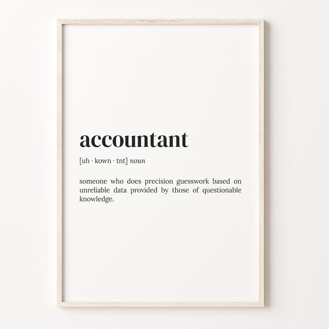 Accountant Definition Dictionary Wall Art, Stretched Canvas - Walmart.com