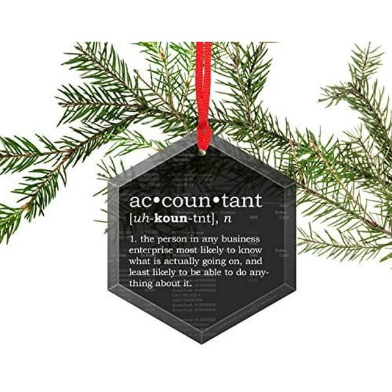 Accountant Definition Funny Glass Christmas Ornament$$Home Decor ...