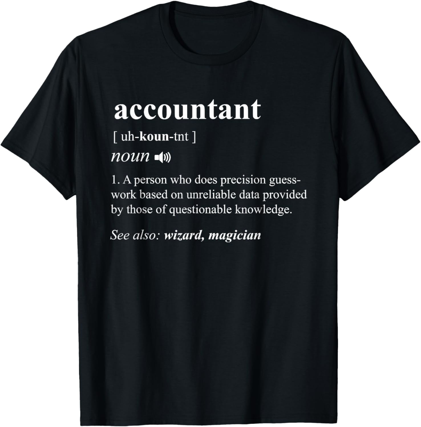 Accountant Definition Noun Accounting Major CPA Funny Gifts T-Shirt ...