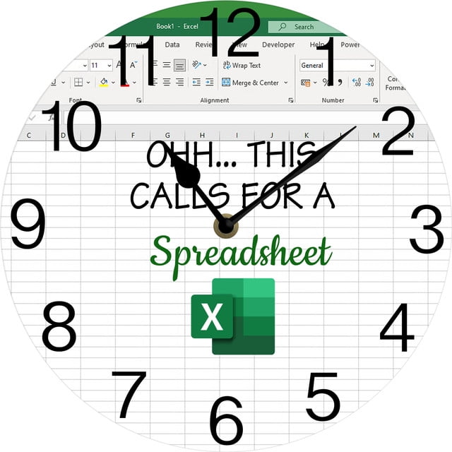 Accountant Gift Spreadsheet Clock, Accountant Gifts for Women Men CPA ...