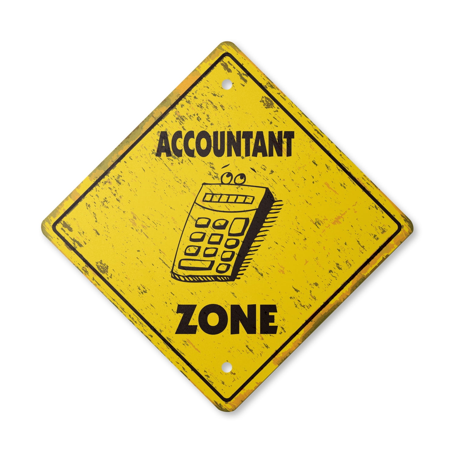 Accountant Vintage Crossing Sign Zone Xing | Indoor/Outdoor Plastic ...
