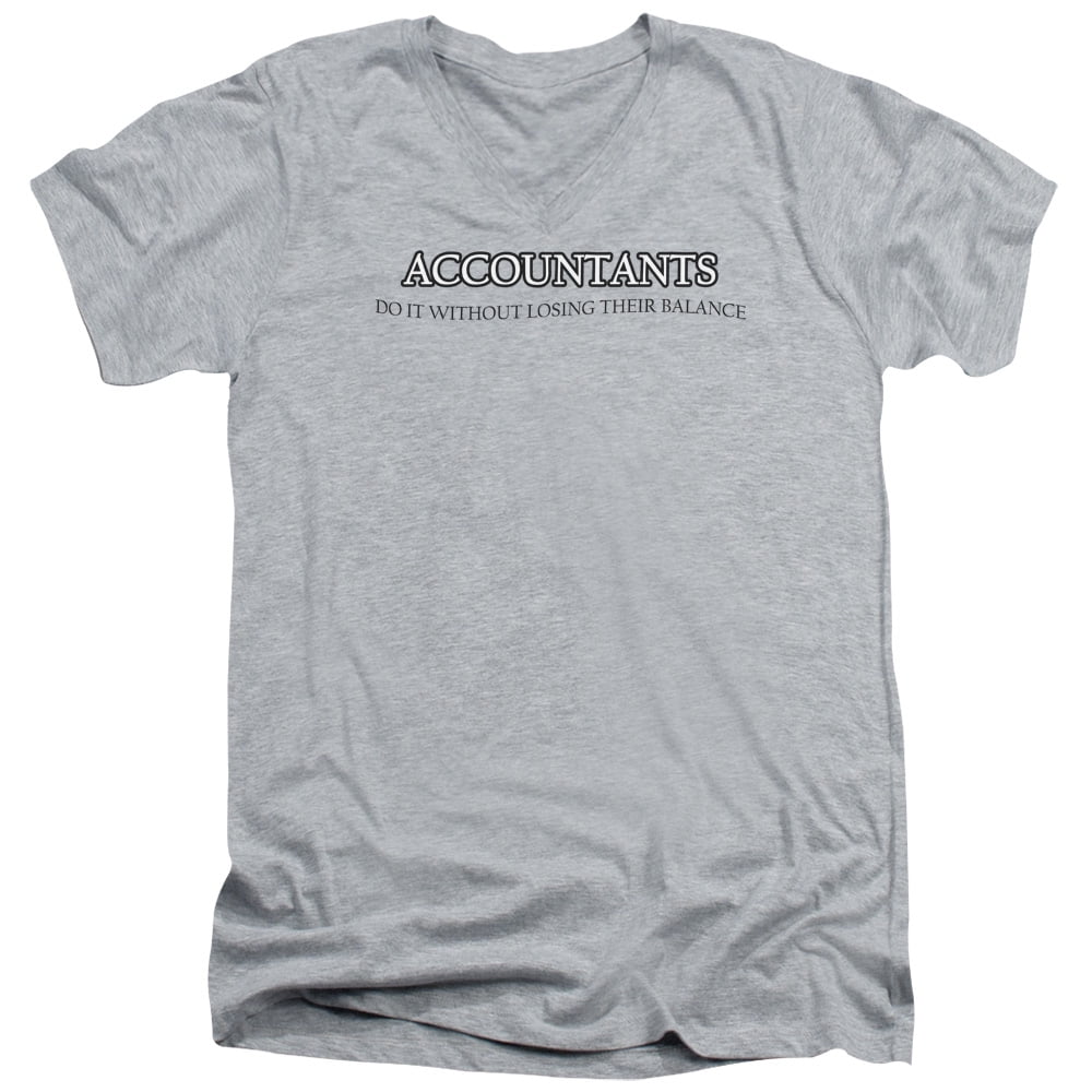 - Accountants Do It Balance - Slim Fit V Neck Shirt - Small - Walmart.com