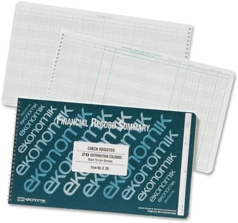 Accounting/Columnar/Record Books and Pads (EKOE20) Size: 1 - Pack Style ...