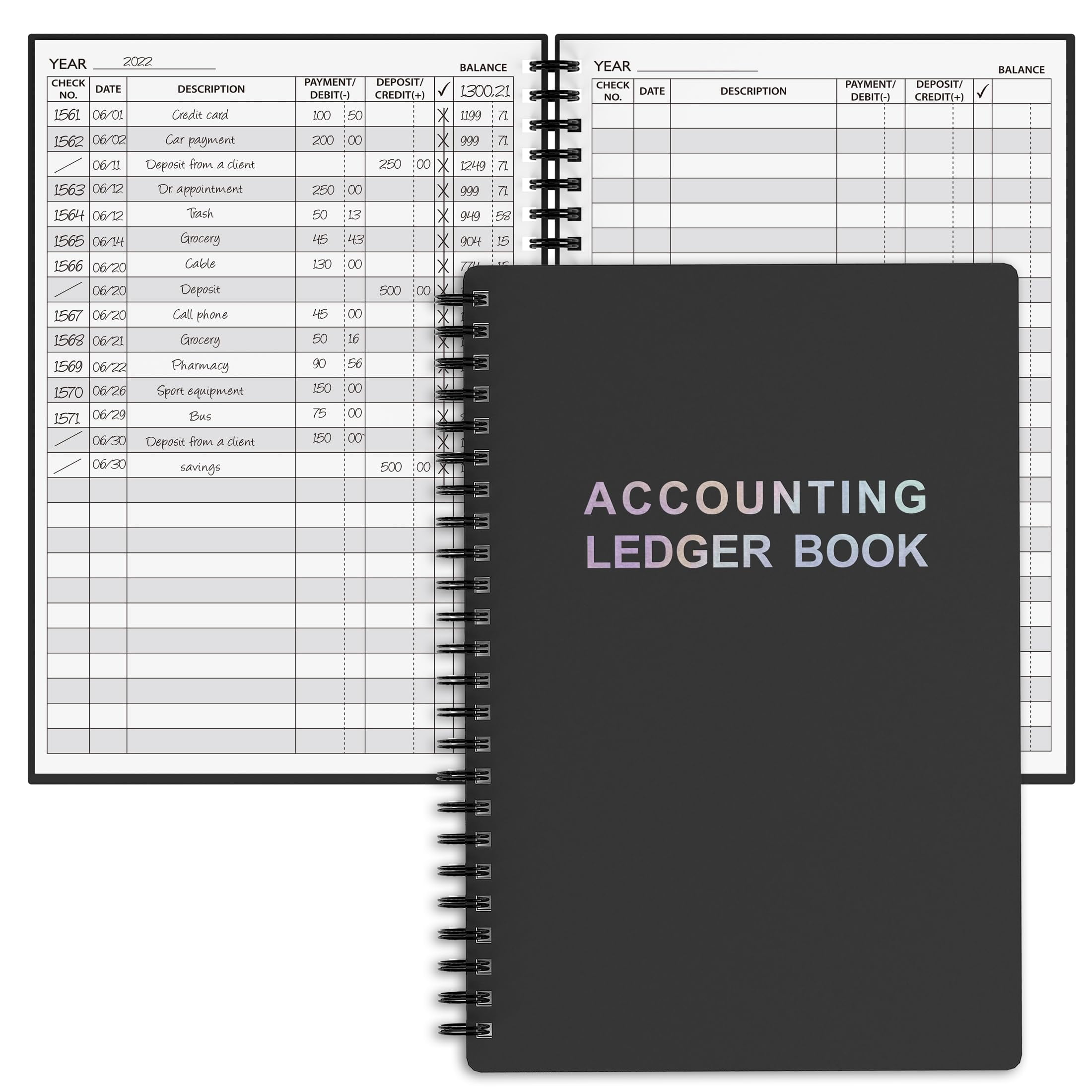 Accounting Ledger Book A5 for Small Business & Personal Finance ...