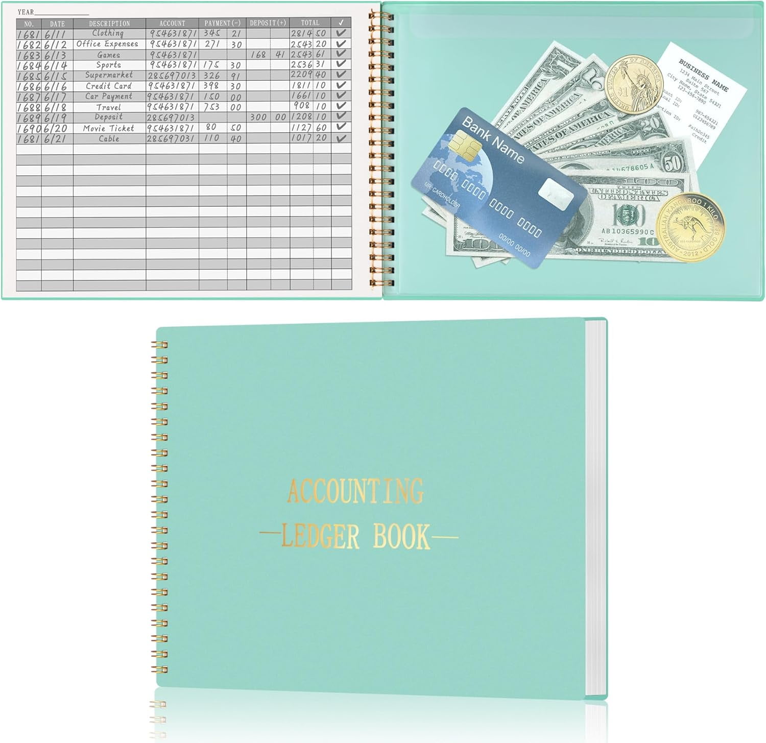 Accounting Ledger Book for Small Business Bookkeeping Home Budget ...