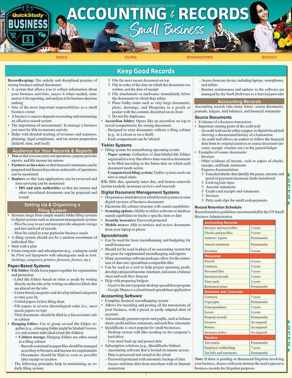 Accounting & Records for Small Business: A Bookkeeping, Taxes & Employer Reference Guide from ...