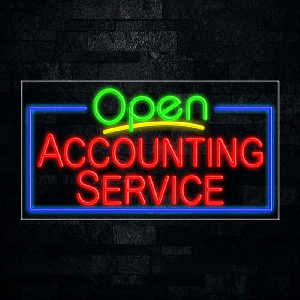 Accounting Service LED Neon Sign 33"L x 18"H #35606 - Walmart.com