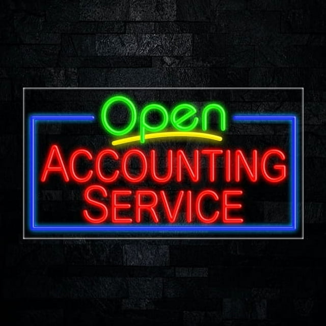 Accounting Service LED Neon Sign 33"L x 18"H #35606 - Walmart.com