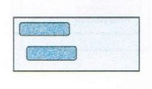 Accounting Software Double Window Envelopes, 3-9/16" x 8-3/4", Side ...