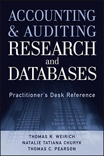 Pre-Owned Accounting and Auditing Research and Databases: Practitioner's Desk Reference ...