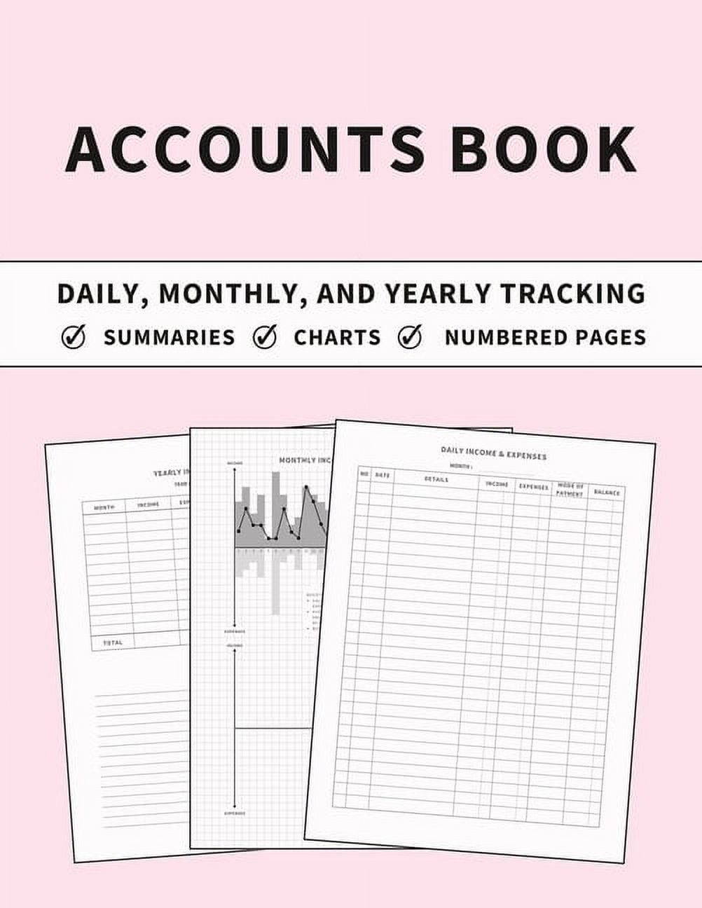 Accounts Book: Ledger for Daily, Monthly, and Yearly Tracking of Income ...