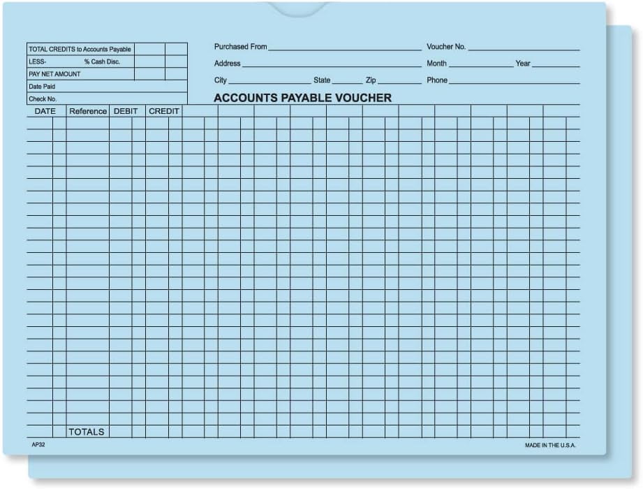 Accounts Payable Voucher 9" x 12" Dealer Deal Jackets Envelopes - Blue ...