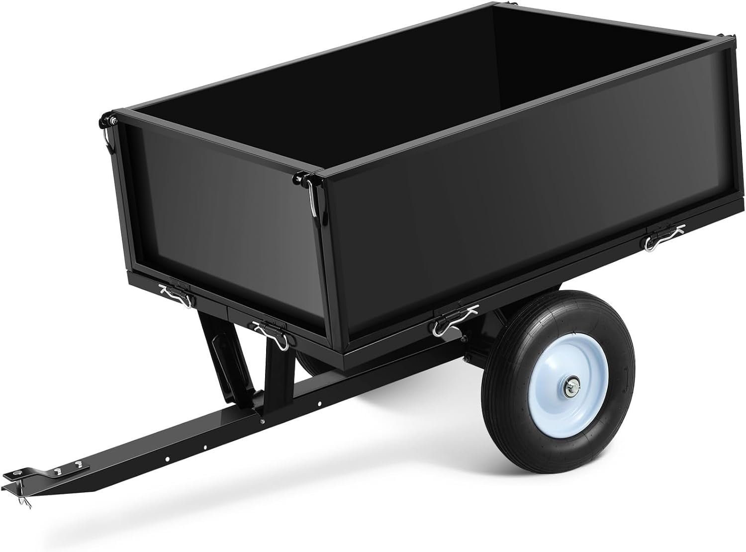 Accreate 12 Cu.Ft. Garden Utility Trailer - Heavy Duty Steel Dump Cart ...