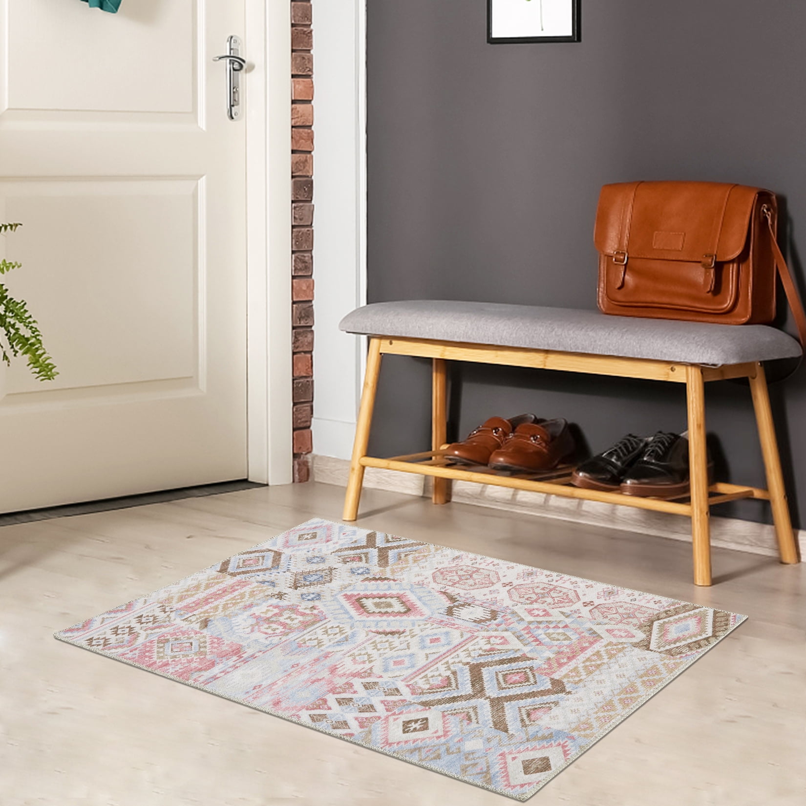 Accreate 2*3ft Area Rug Bohemian Tribal Entryway Rugs Indoor Doormat ...