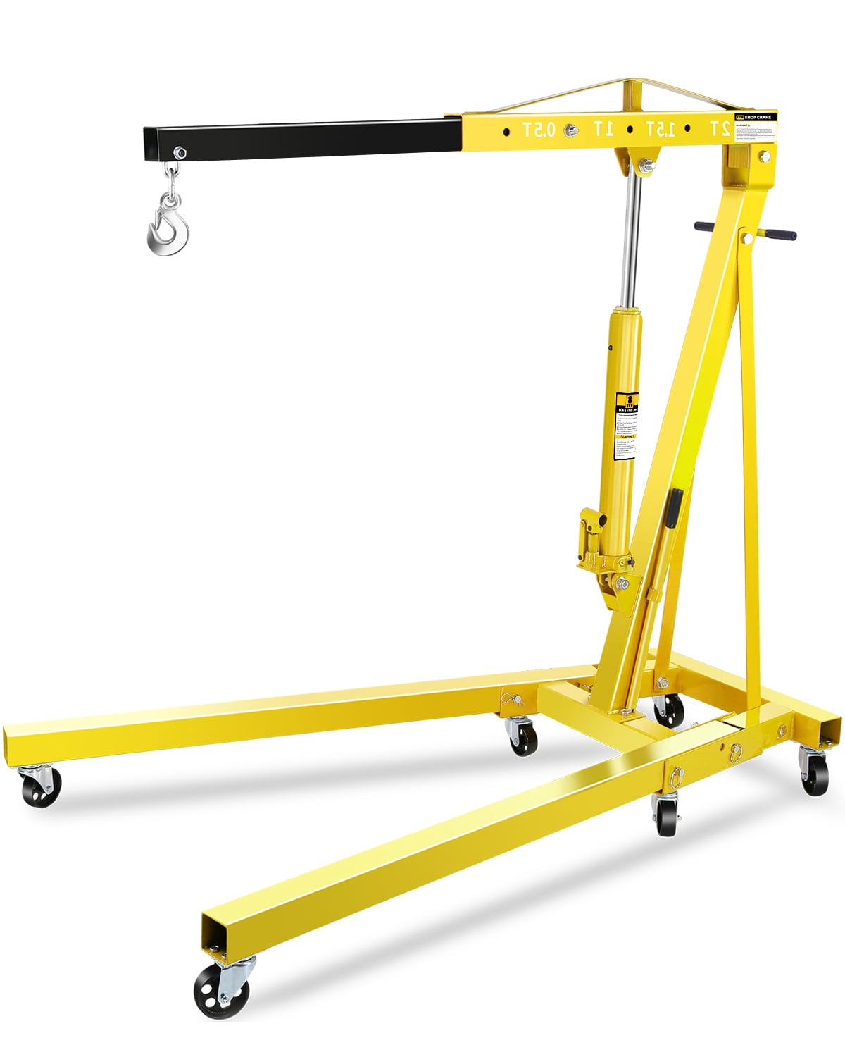 Accreate 2 Ton Hydraulic Engine Hoist Crane, Folding Heavy-Duty Cherry ...