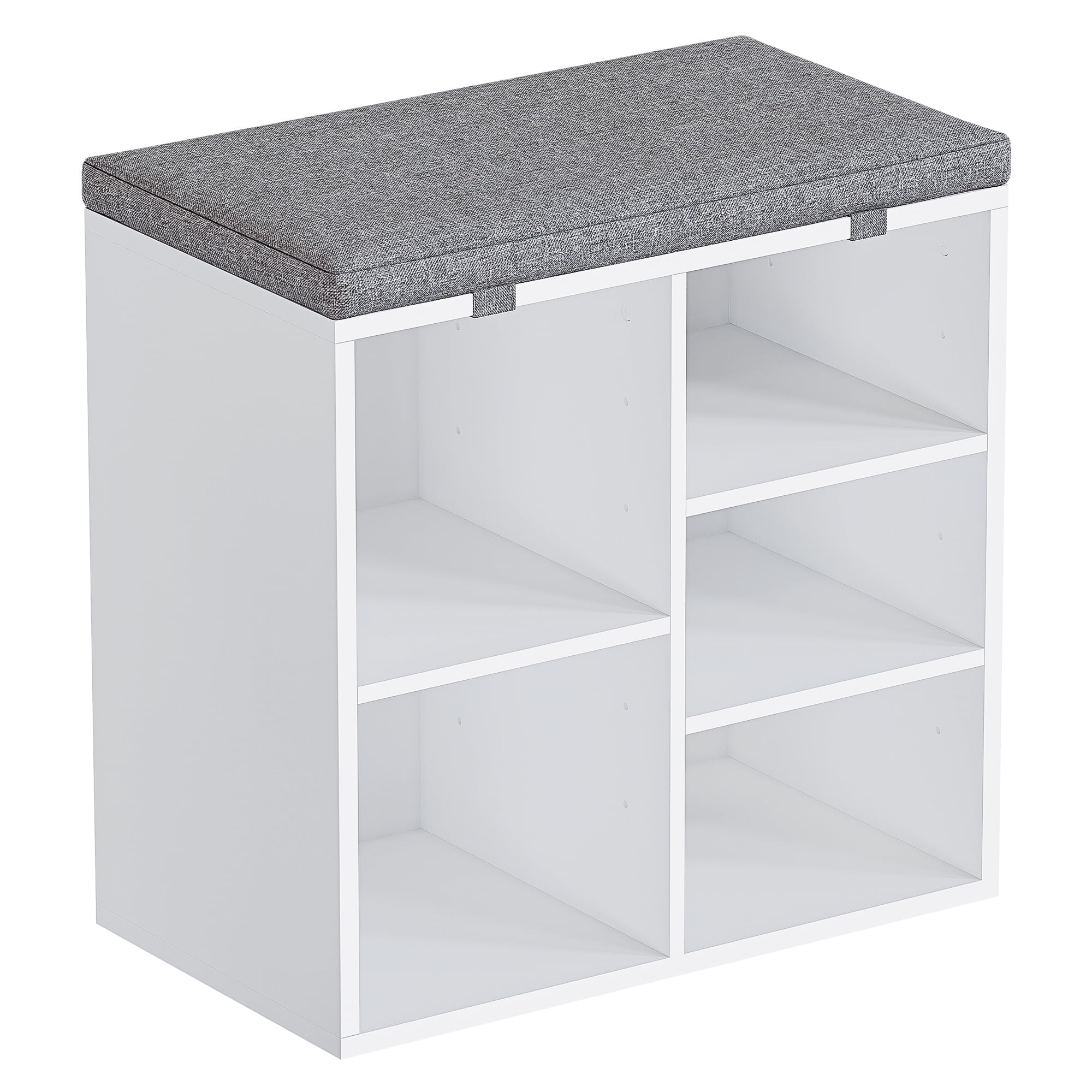 Accreate 20 Inch Shoe Storage Bench with Cushion and Side Pocket – 10 ...