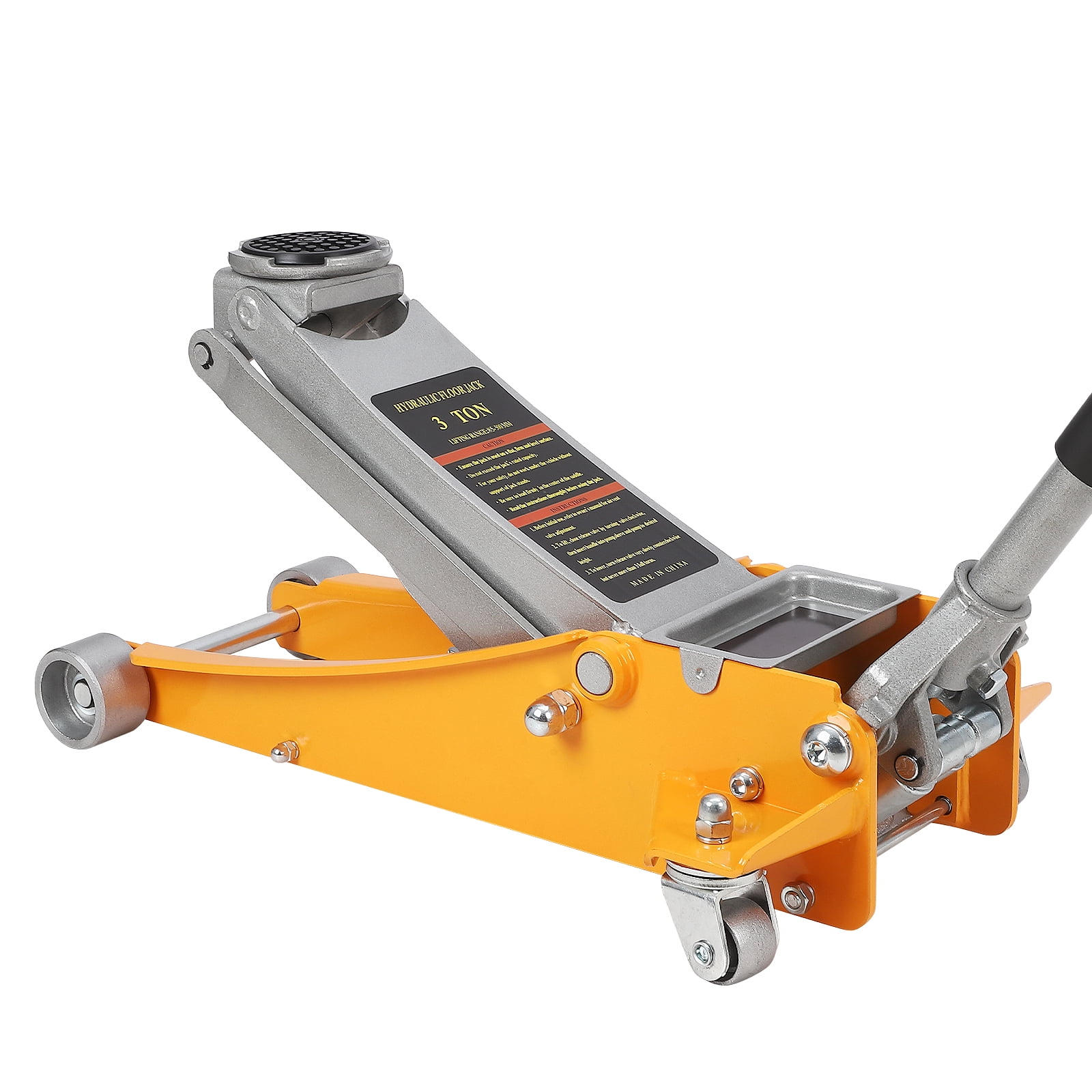 Accreate 3 Ton Heavy-Duty Steel Floor Jack with Dual Pistons Quick Lift ...