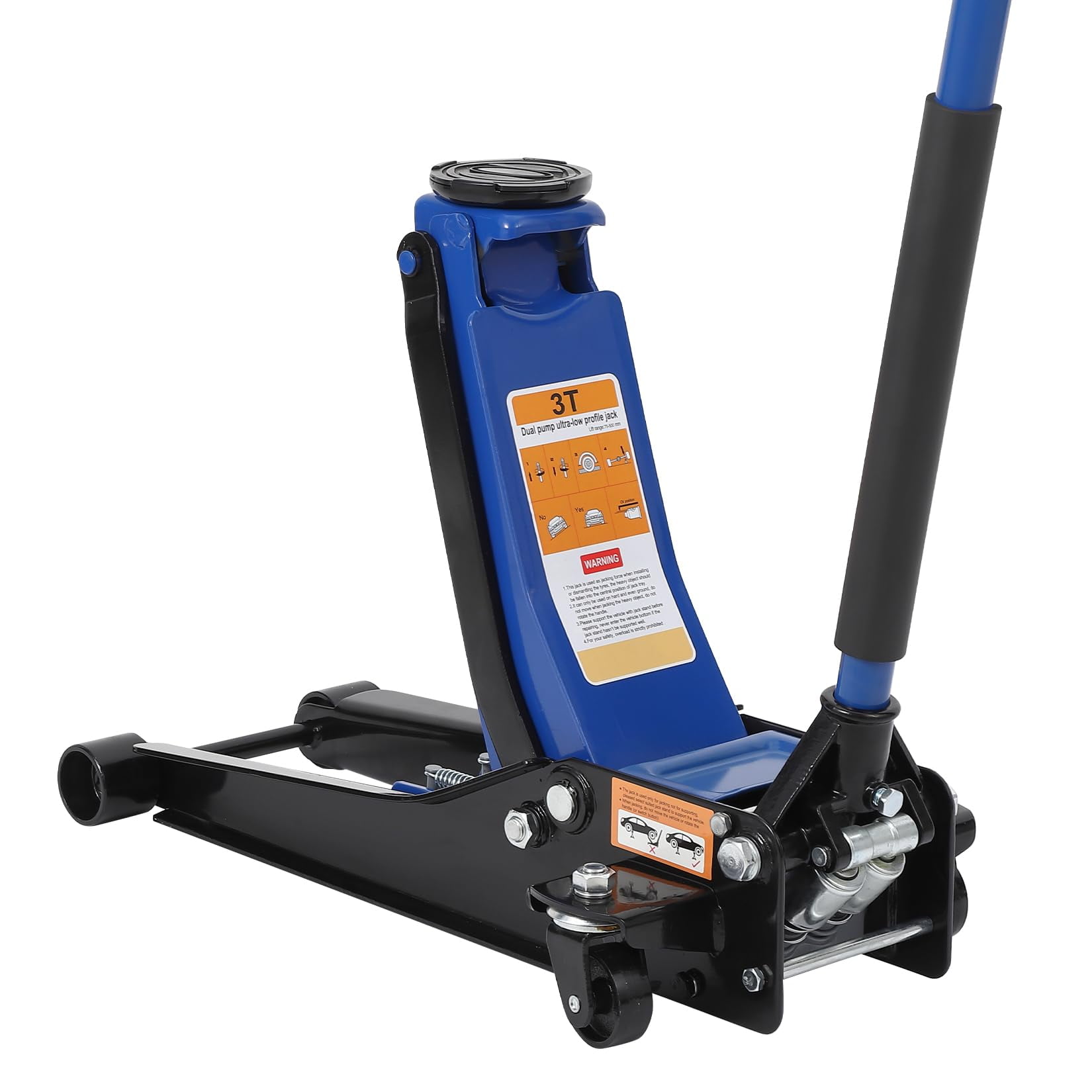 Accreate 3 Ton Low Profile Floor Jack, 6600 Lbs Steel and Aluminum ...