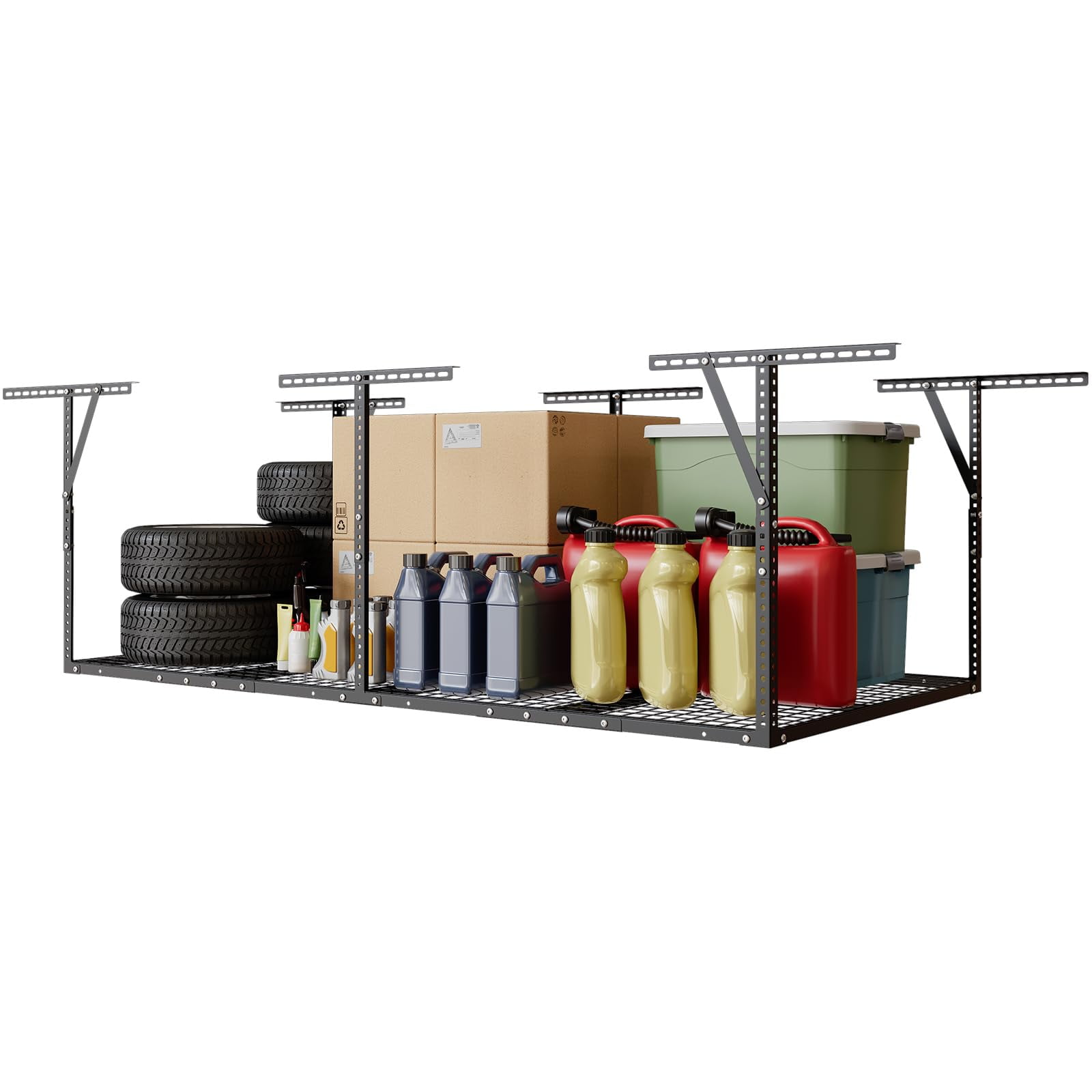 Accreate 3x8 Garage Overhead Storage Racks with Stable Triangle Support ...