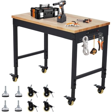 "Costway Heavy Duty Multipurpose Workbench, 53"" Adjustable Height ...