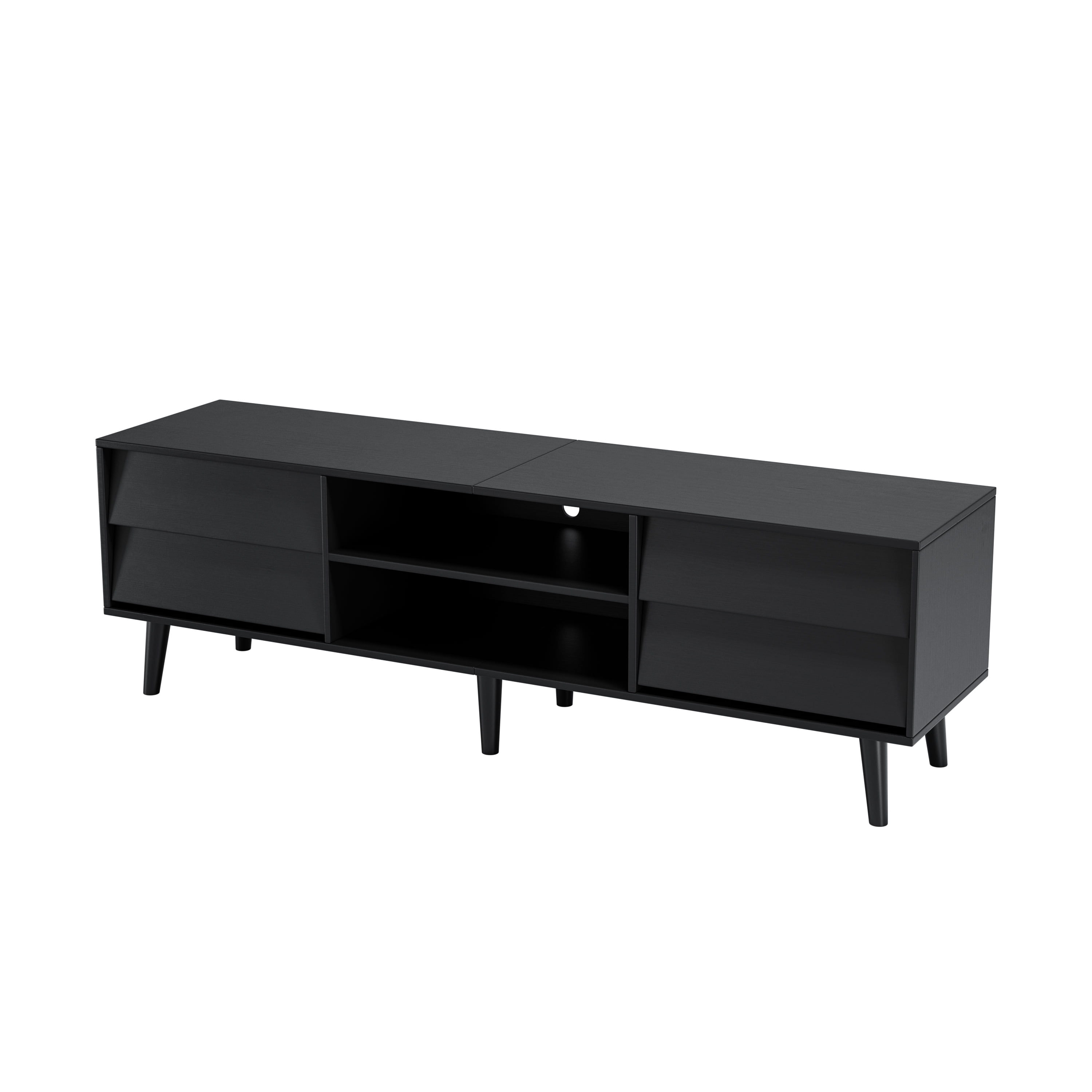 Accreate 63 Inch TV Cabinet, Retro Style TV Sideboard Console Table ...
