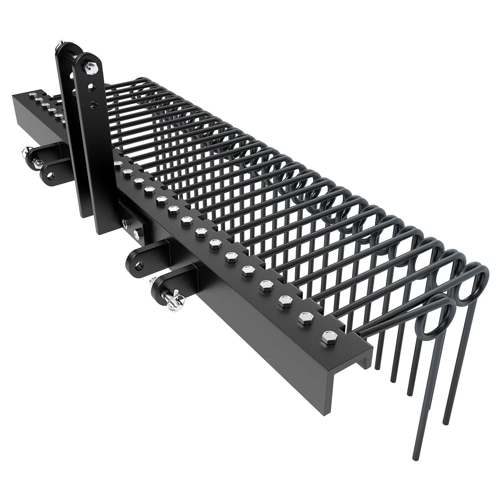 Accreate 72" Durable Powder Coated Steel Pine Straw Rake, Steel Spring ...