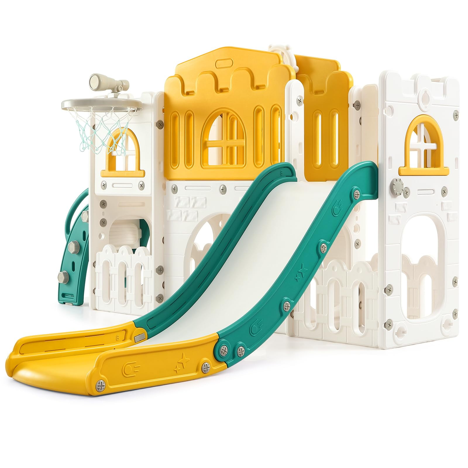 Accreate 8 in 1 Toddler Slide, Indoor Kids Slide for Toddler 1-3 ...