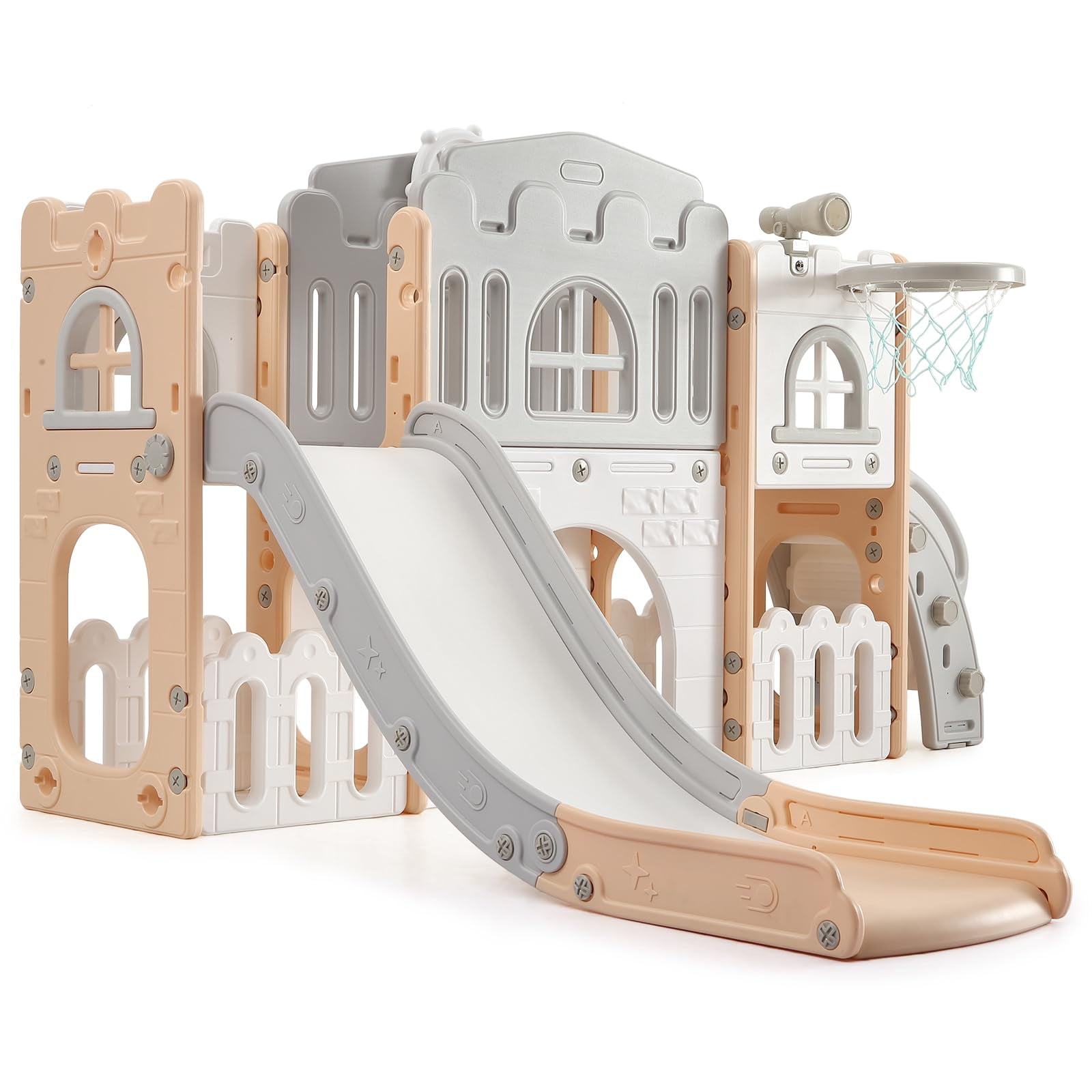 Accreate 8 in 1 Toddler Slide, Indoor Kids Slide for Toddler 1-3 ...