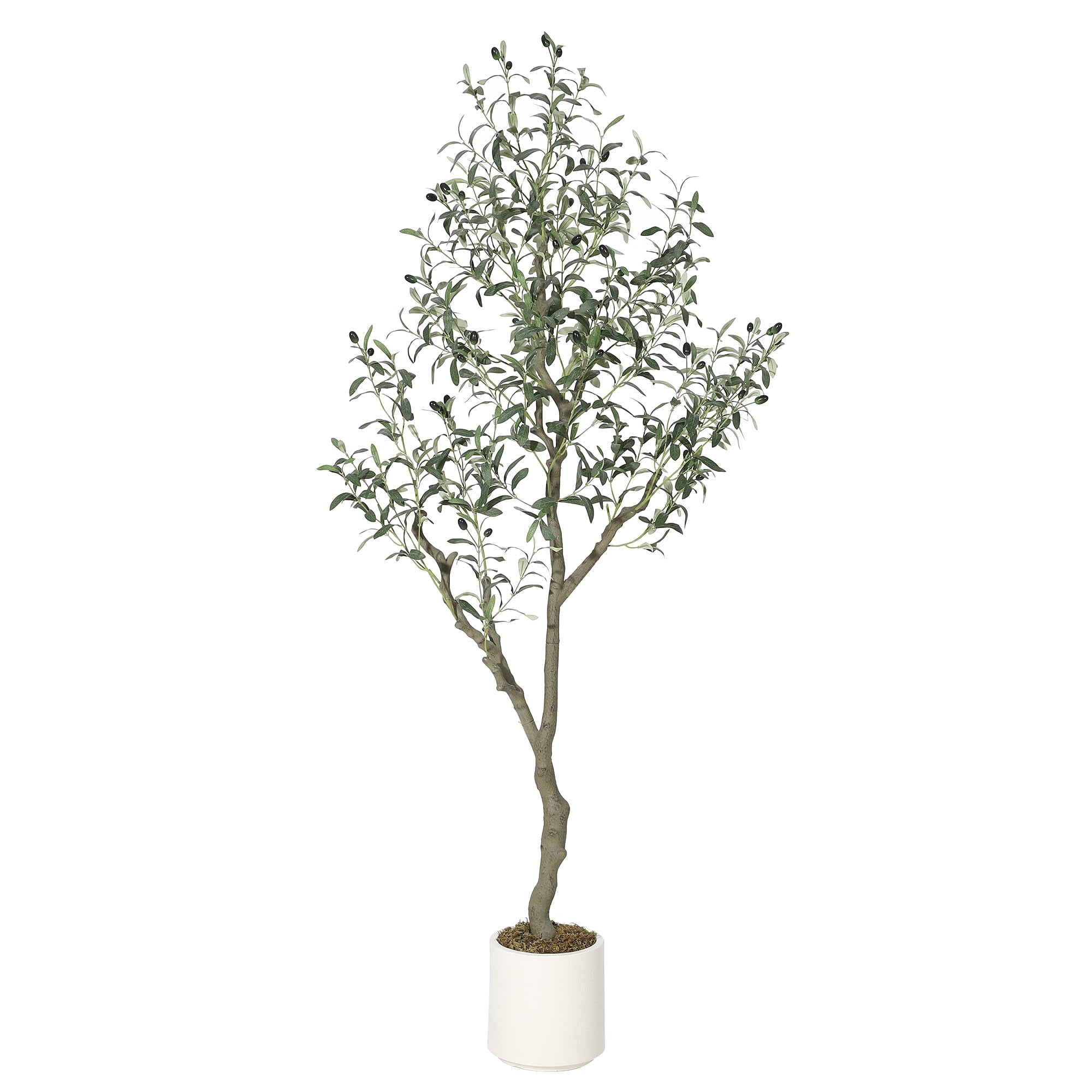 Accreate Artificial Olive Tree with Planter, Faux Olive Plant Potted ...