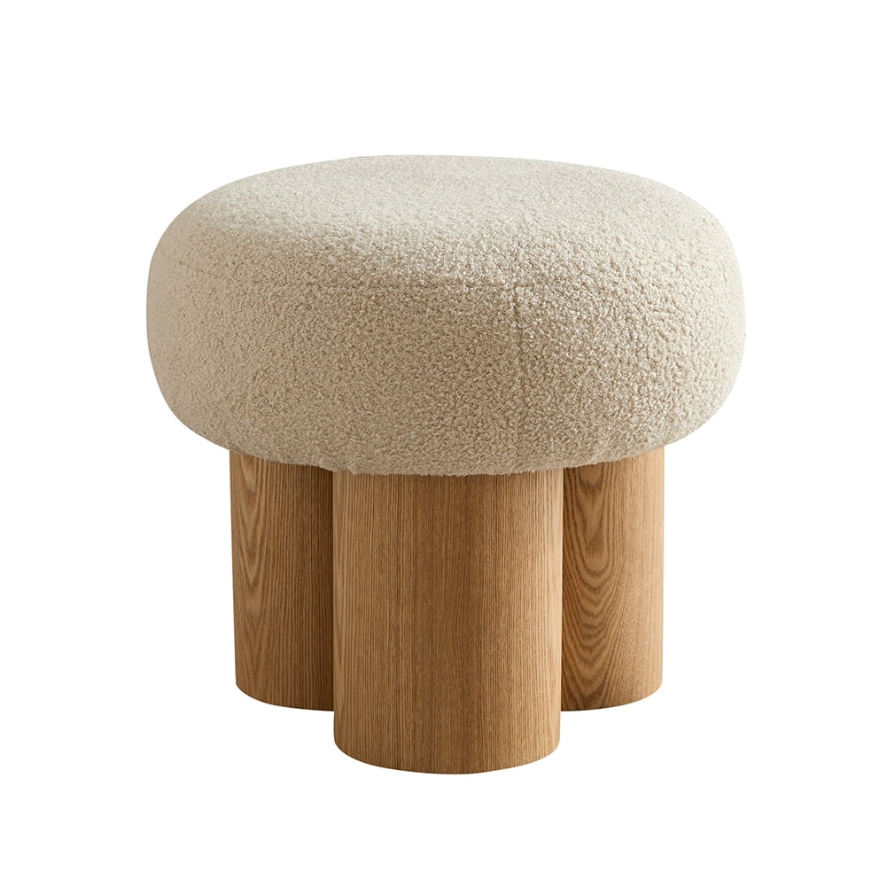 Accreate Broadcloth Pleat Mushroom Stool, Mushroom Stool Ottoman ...