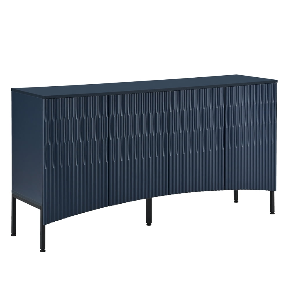 Accreate Buffet Cabinet Storage Sideboard with 4 Curved Bottom Doors ...