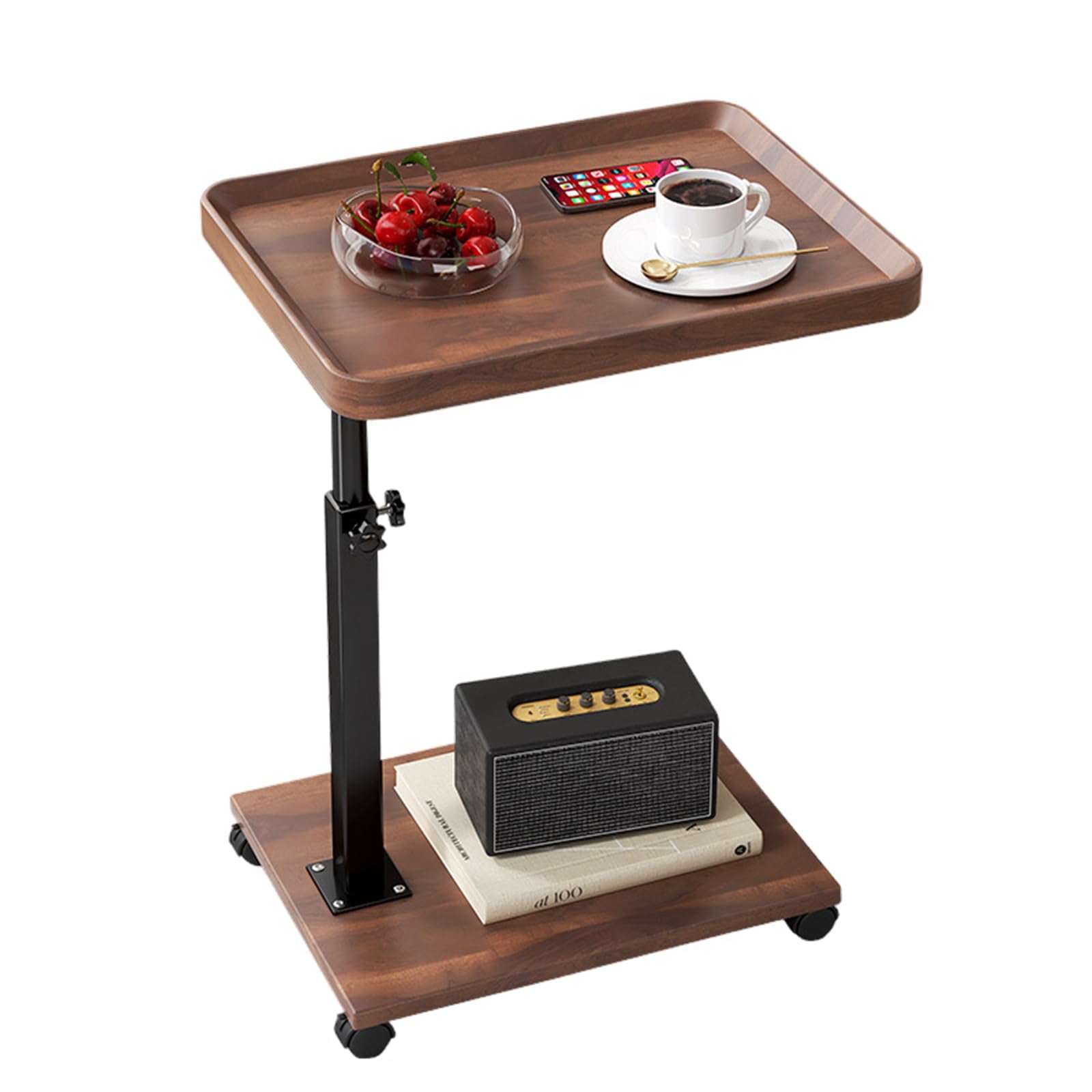 Accreate C Shaped Side Table, Small Couch End Tables Adjustable Height ...