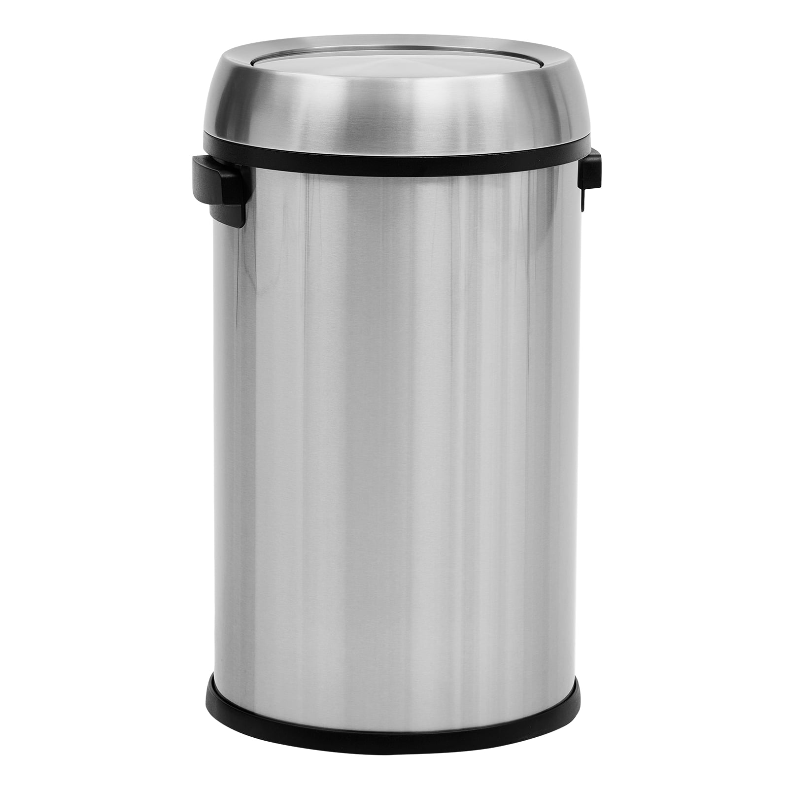 Accreate Commercial Open Top Trash Can, 65 Liter/17 Gallon Stainless ...